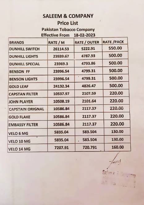 Gold Flake Cigarette Price in Pakistan - Entertainment Bracket